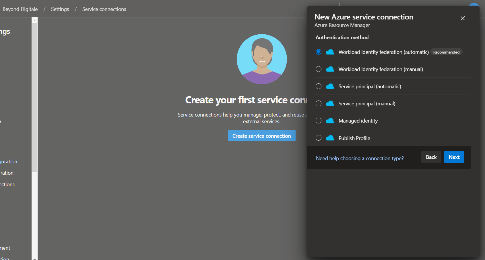 Setting Up an ARM Service Connection for Azure DevOps with Workload ...